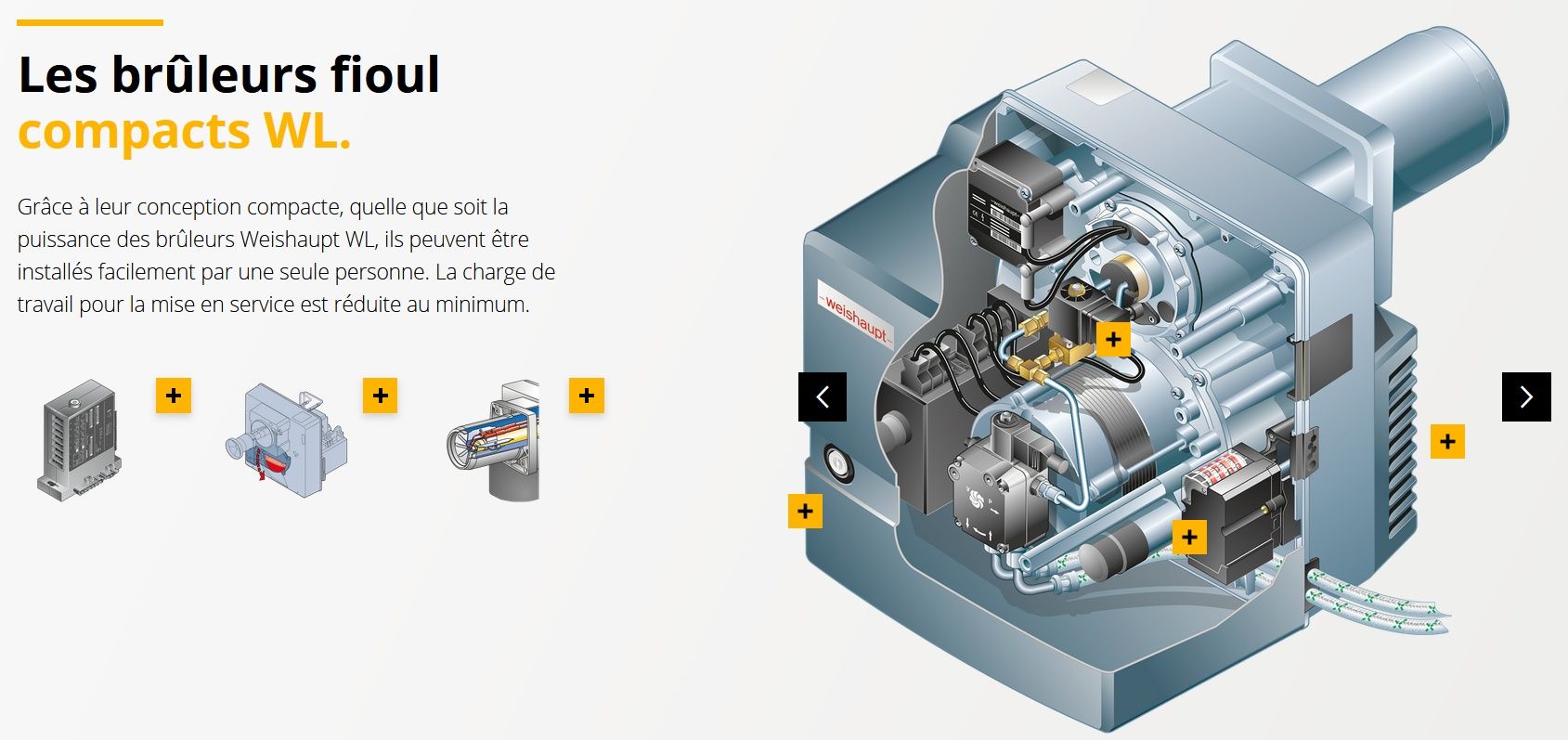 BRULEUR WEISHAUPT FIOUL WL5/1-B EXEC. LN-BE VOLET AIR FIXE | Pobra